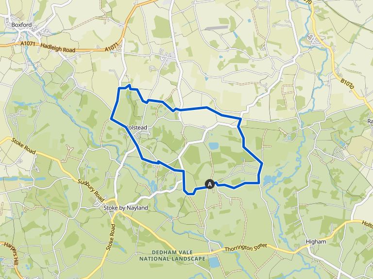 Boucle de Polstead par le bassin des canards de Polstead - Dedham Vale ...